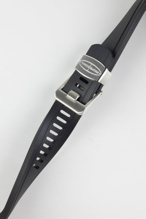CRAFTER BLUE Curved End Rubber Strap for Seiko SKX Series – BLACK ...