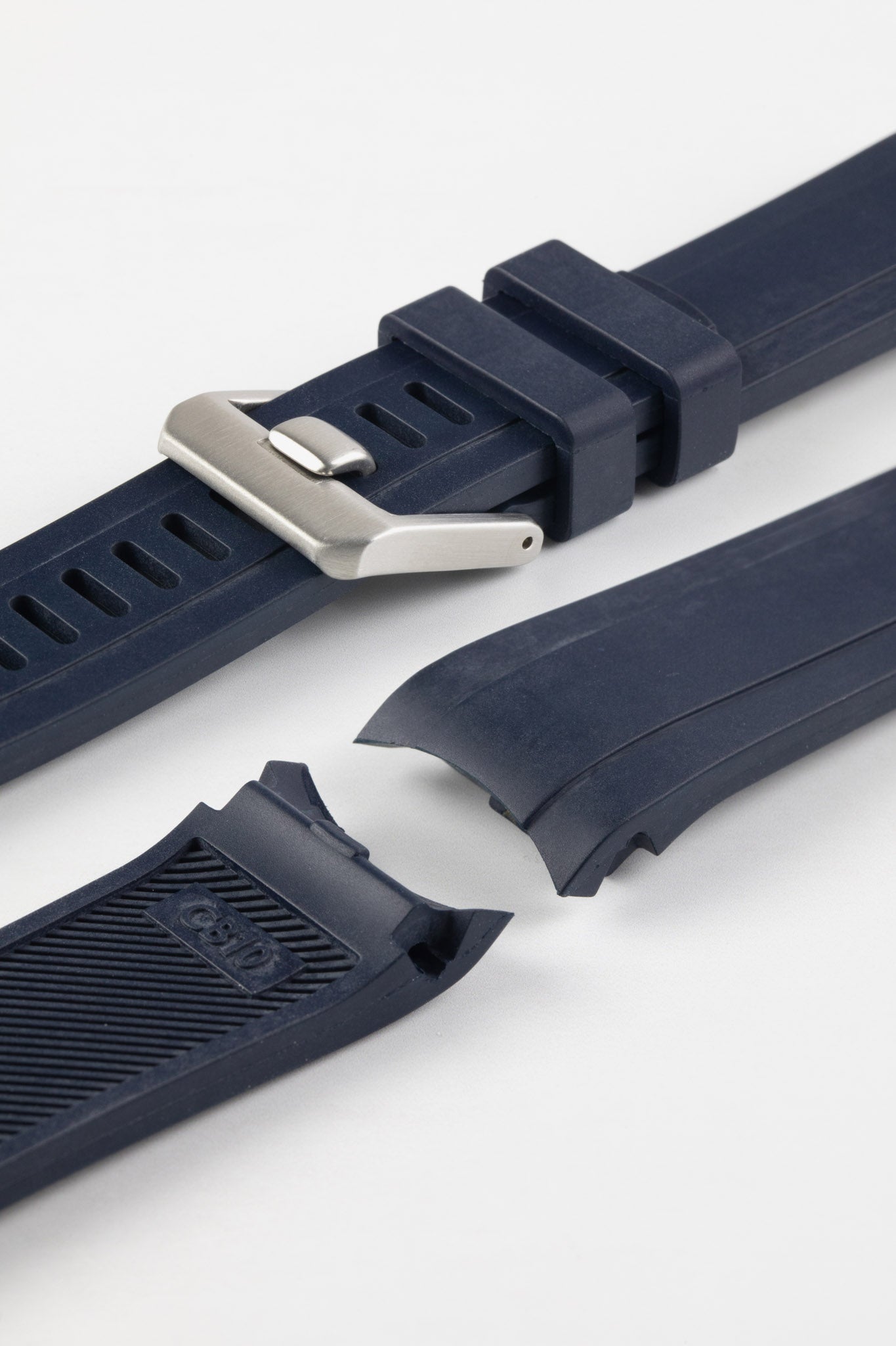CRAFTER BLUE Curved End Rubber Strap for Seiko SKX Series – NAVY BLUE