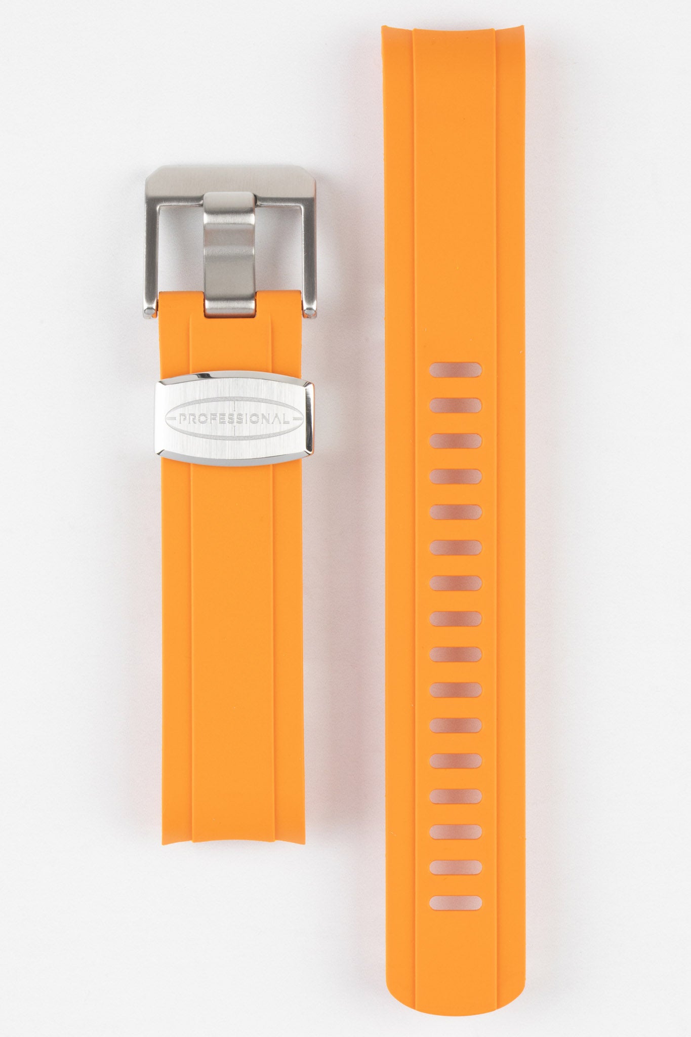 CRAFTER BLUE Curved End Rubber Strap for Seiko Mini Turtle – ORANGE