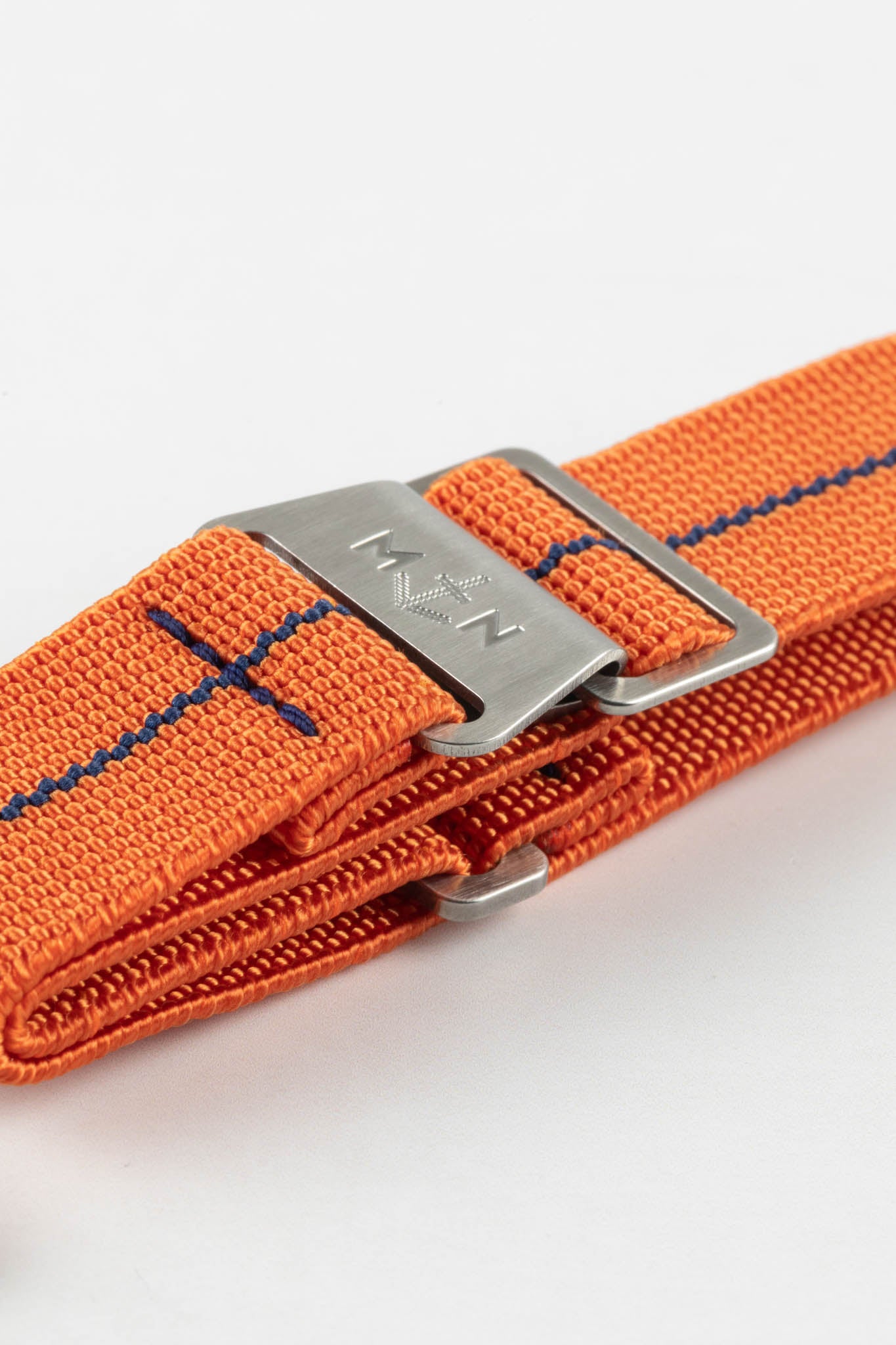Erika's Originals ORANGE MN™ Strap with NAVY BLUE Centerline Stitch