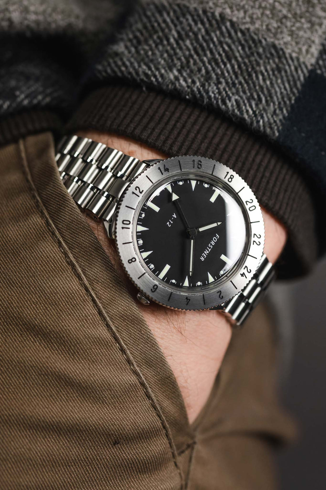 FORSTNER A-12 Stainless Steel Quartz Watch | 39mm | WatchObsession