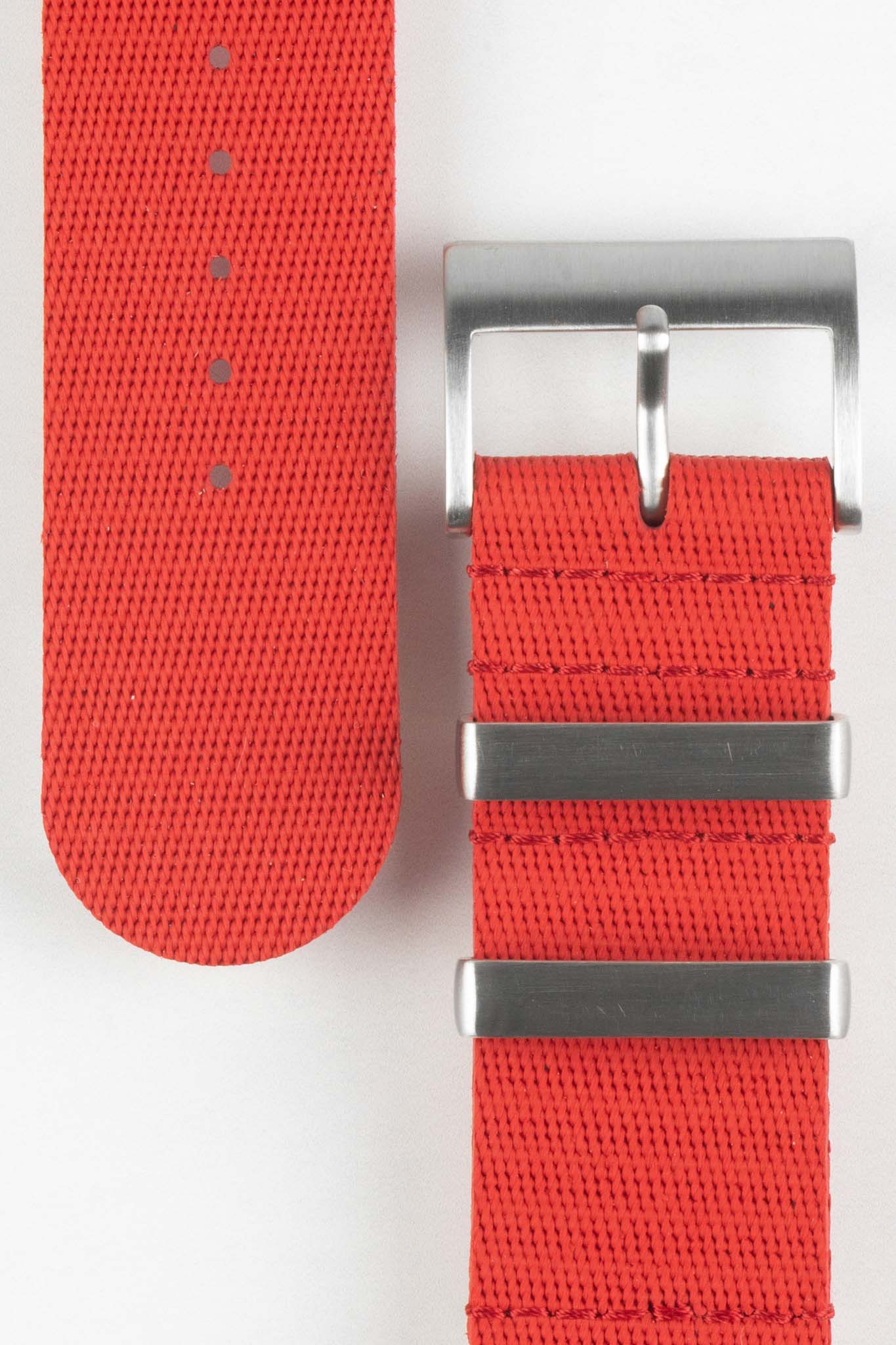 Rubber Two-Piece Watch Strap | Red | Watch Obsession UK