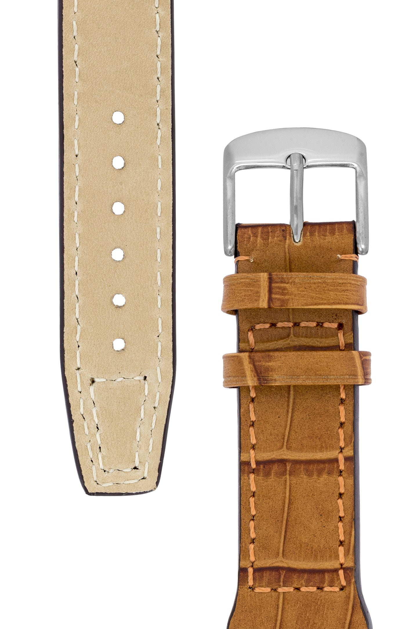 IWC-Style Watch Strap in Gold Brown | WatchObsession