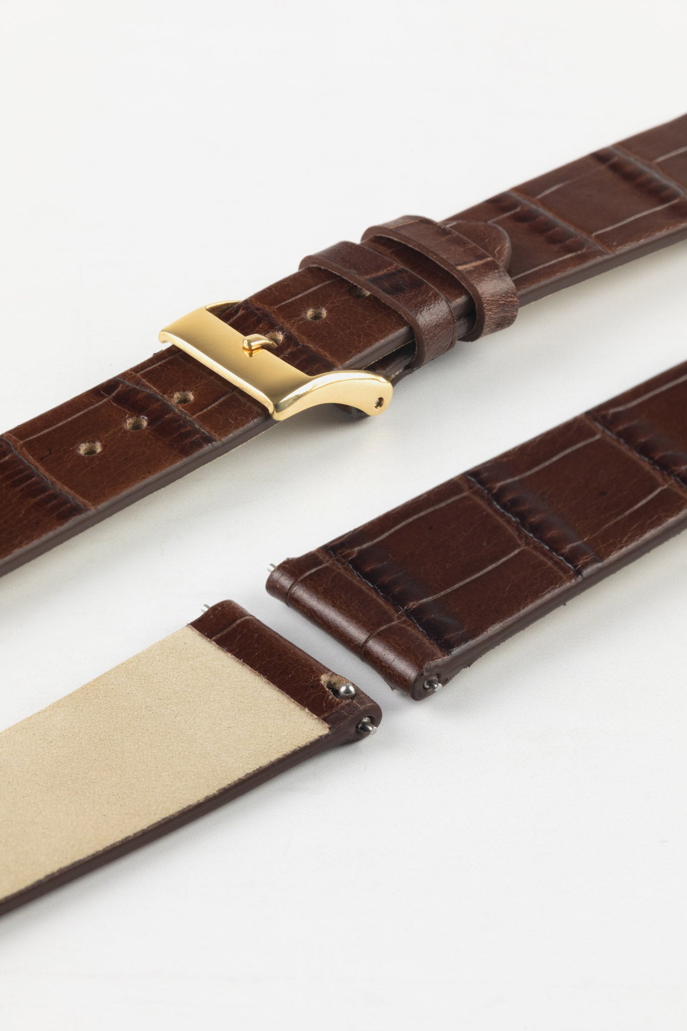 Dark Brown Watch Strap | Alligator-Embossed | WatchObsession