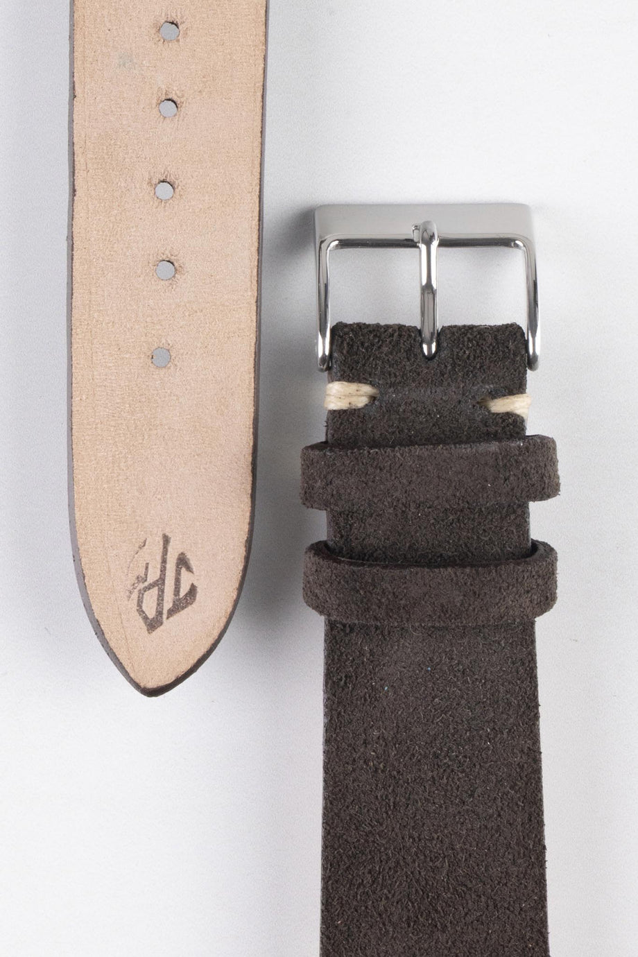 JPM Italian Vintage Suede Leather Watch Strap in CHARCOAL – Watch Obsession