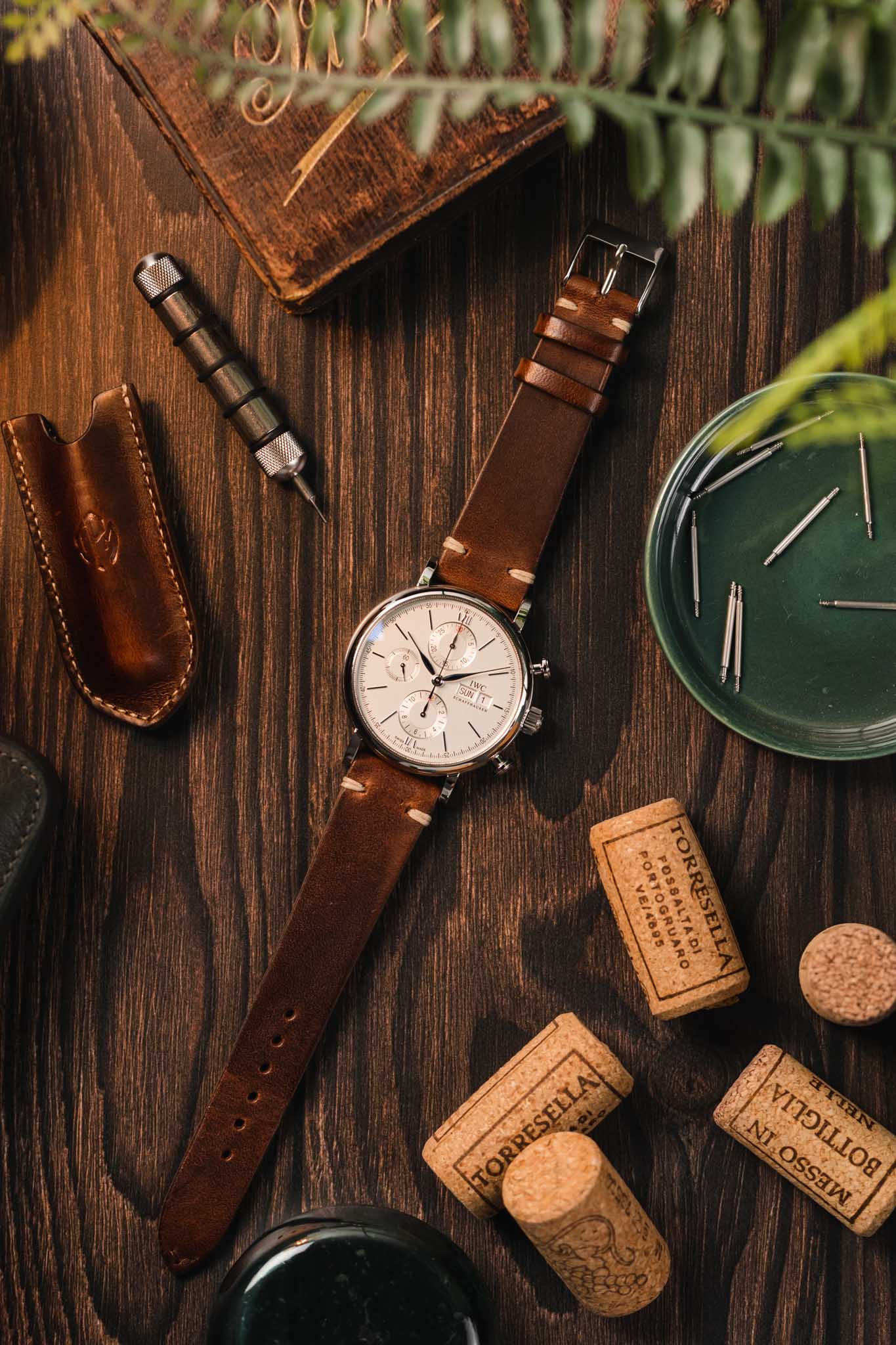 Distressed Brown Leather Watch Strap | JPM | Watch Obsession