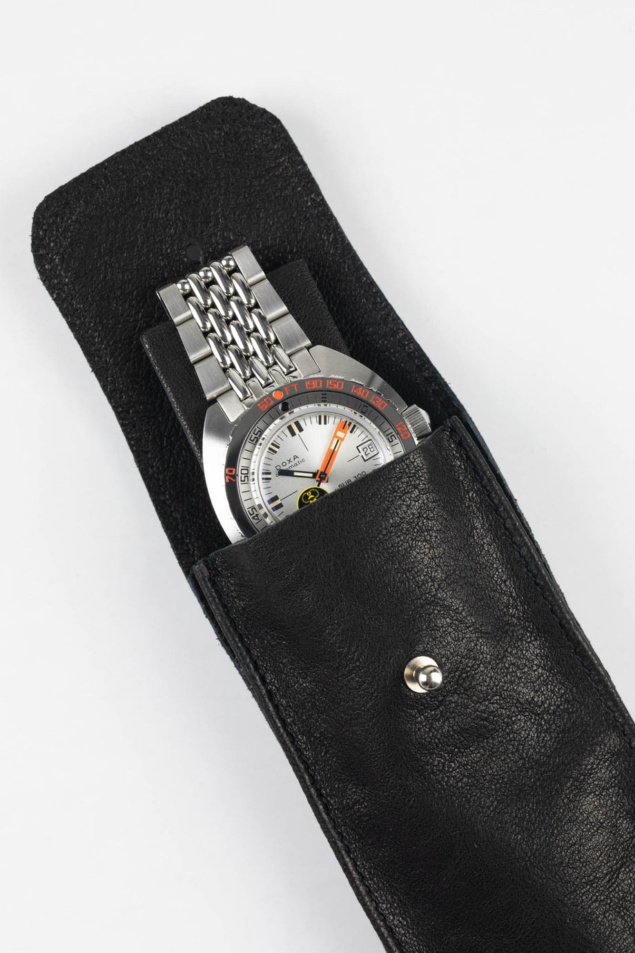 Single Watch Travel Pouch | Black Leather | WatchObsession – Watch ...