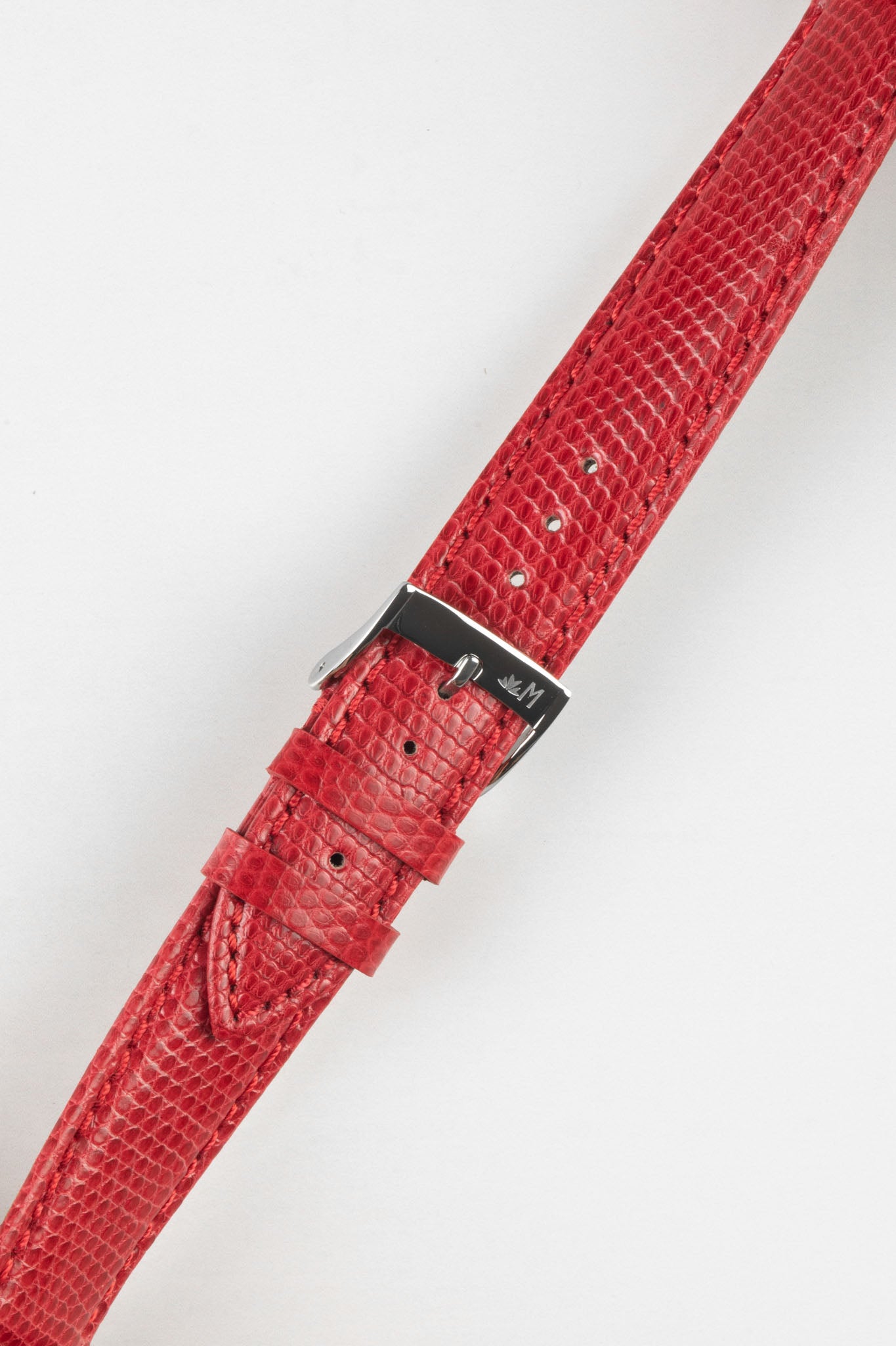 Morellato VIOLINO Genuine Lizard Skin Strap in RED | WatchObsession