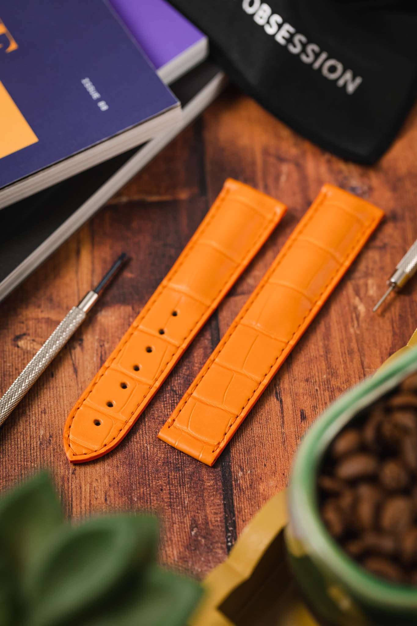 Omega Orange Watch Strap | Alligator | WatchObsession