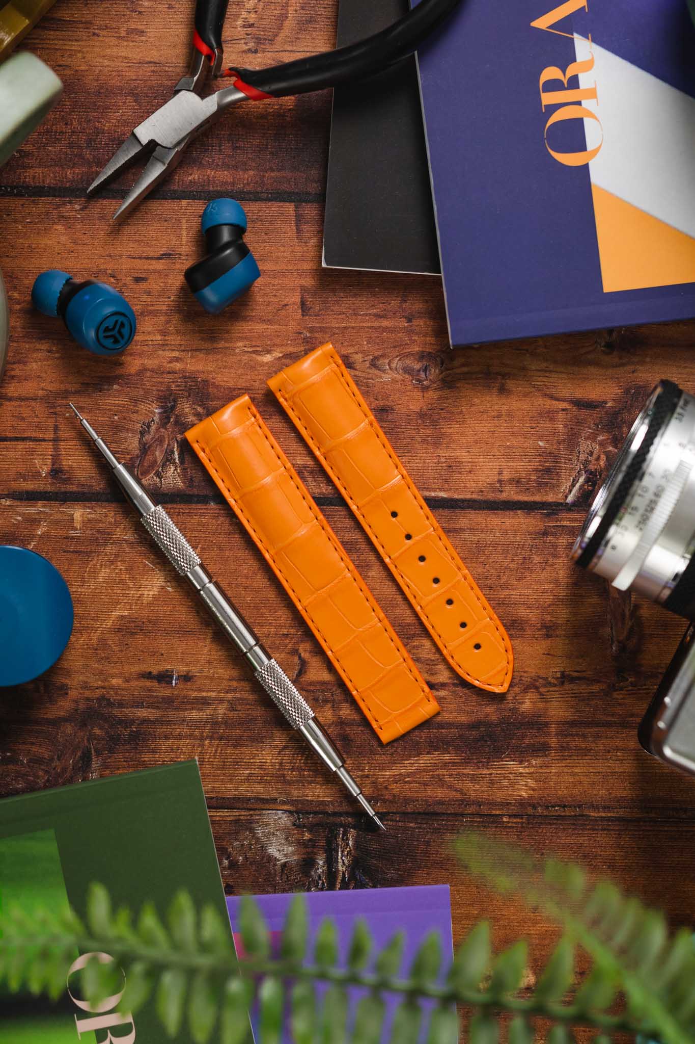 Omega Orange Watch Strap | Alligator | WatchObsession