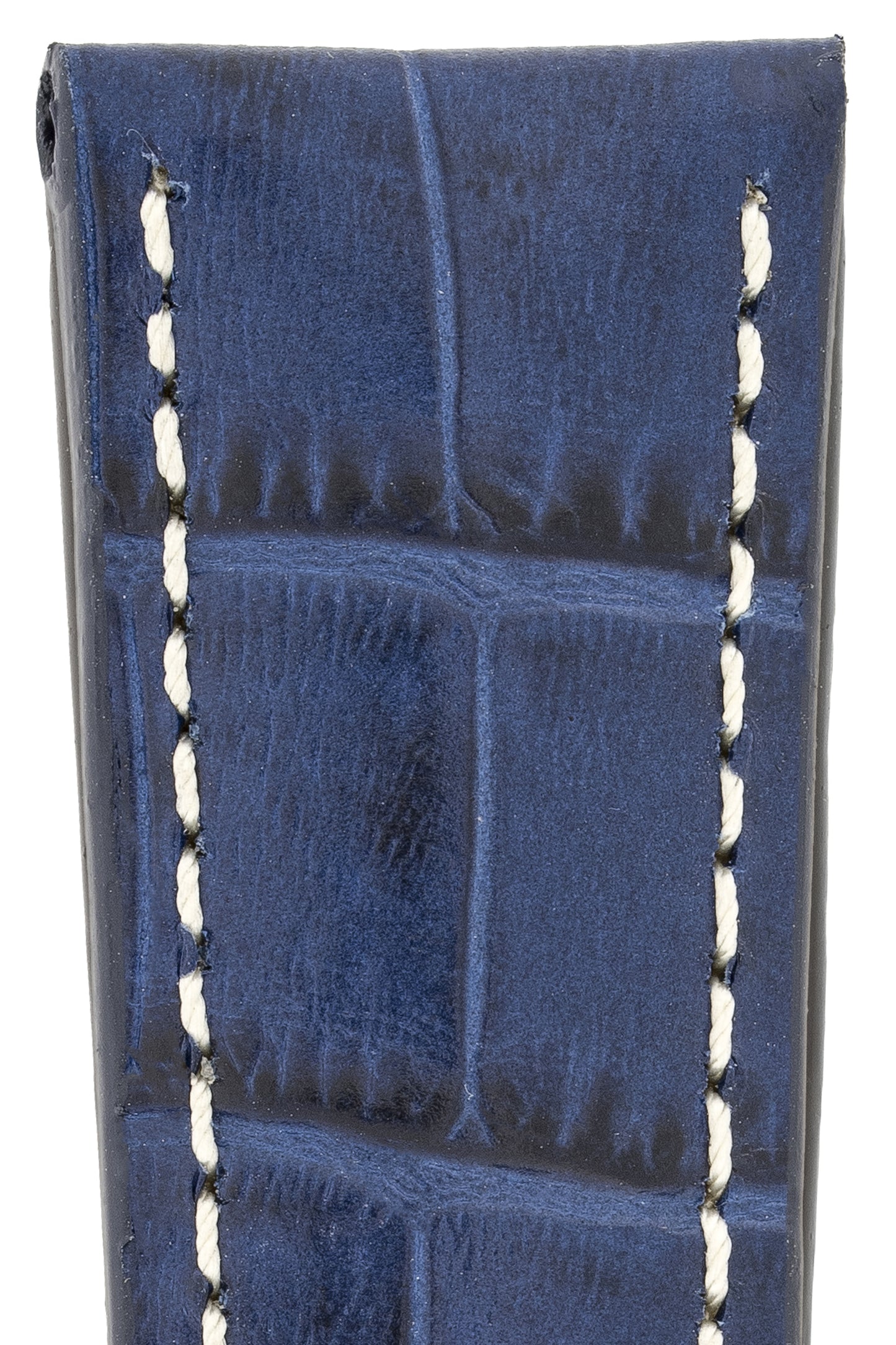 Omega-Style Alligator Deployment Watch Strap in BLUE | WatchObsession