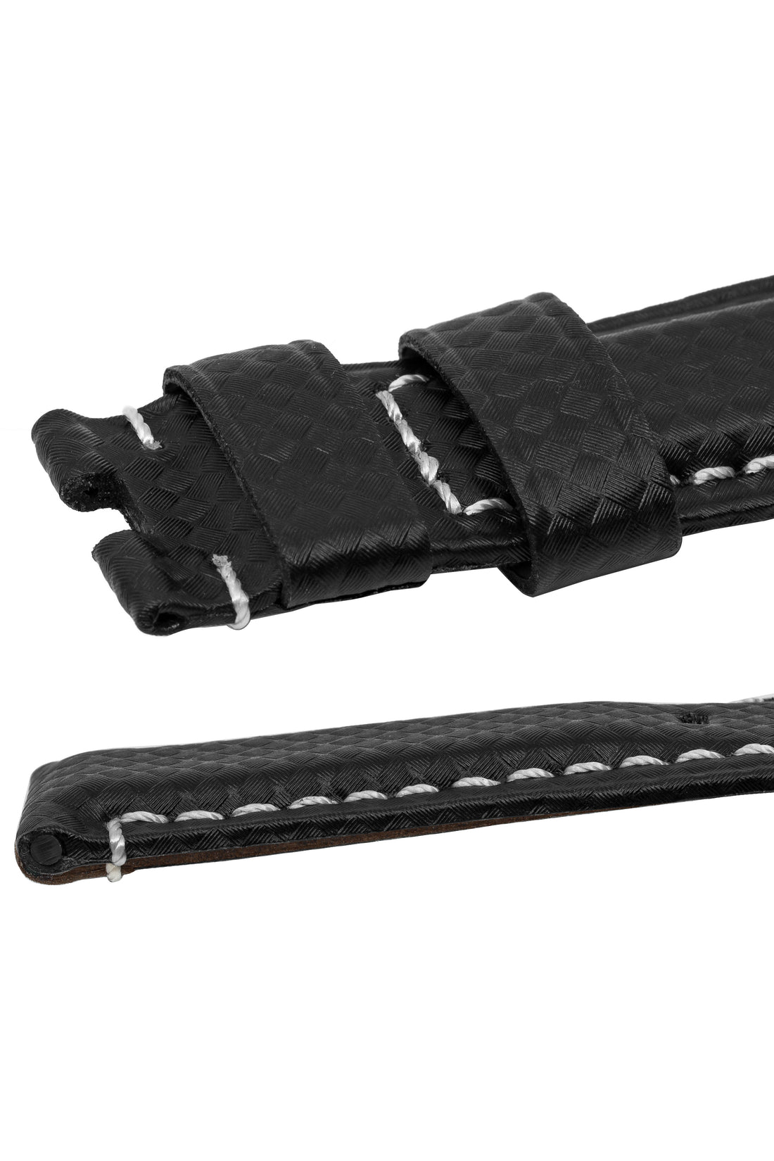 Panerai-Style Carbon Deployment Watch Strap in BLACK | WatchObsession