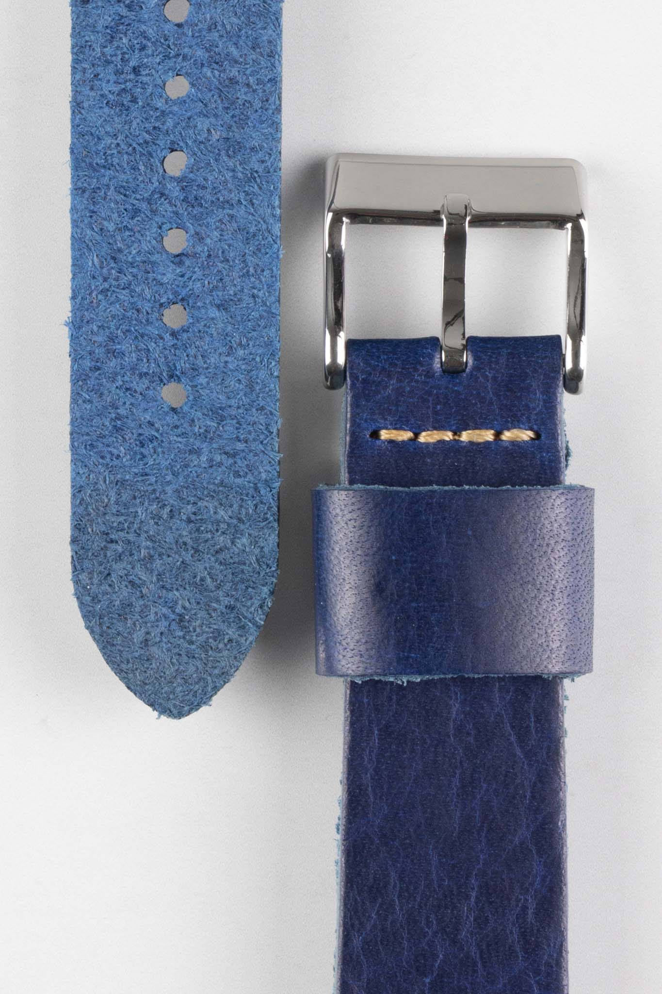 Blue Leather Watch Strap | Order Online | Watch Obsession UK