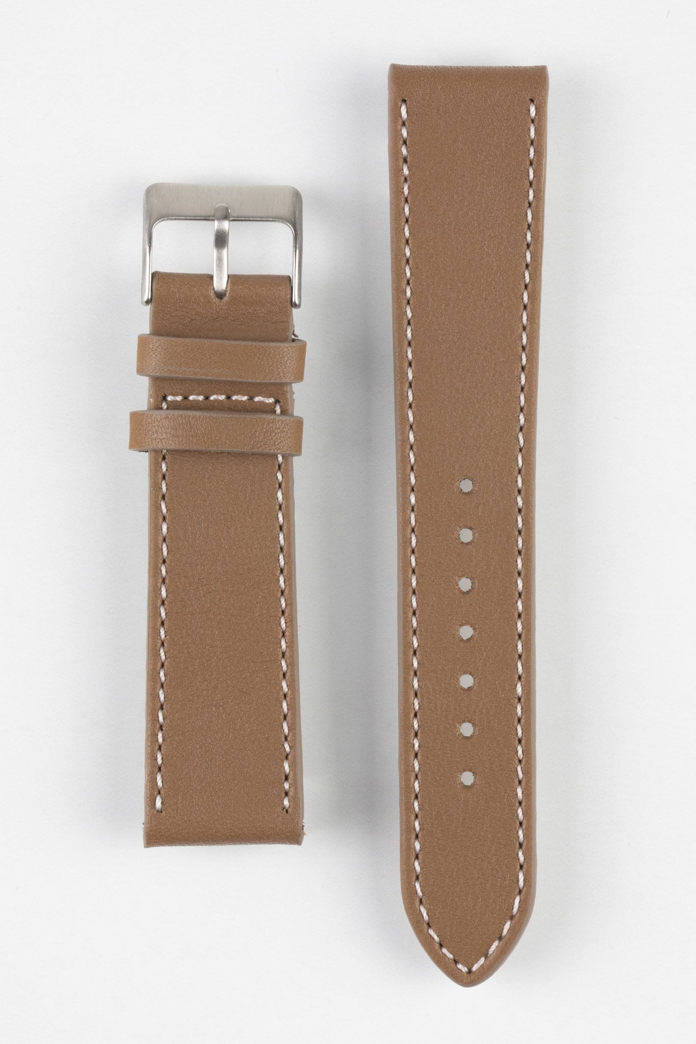 Pebro CLASSIC Unpadded Calfskin Leather Watch Strap in BEIGE – Watch ...