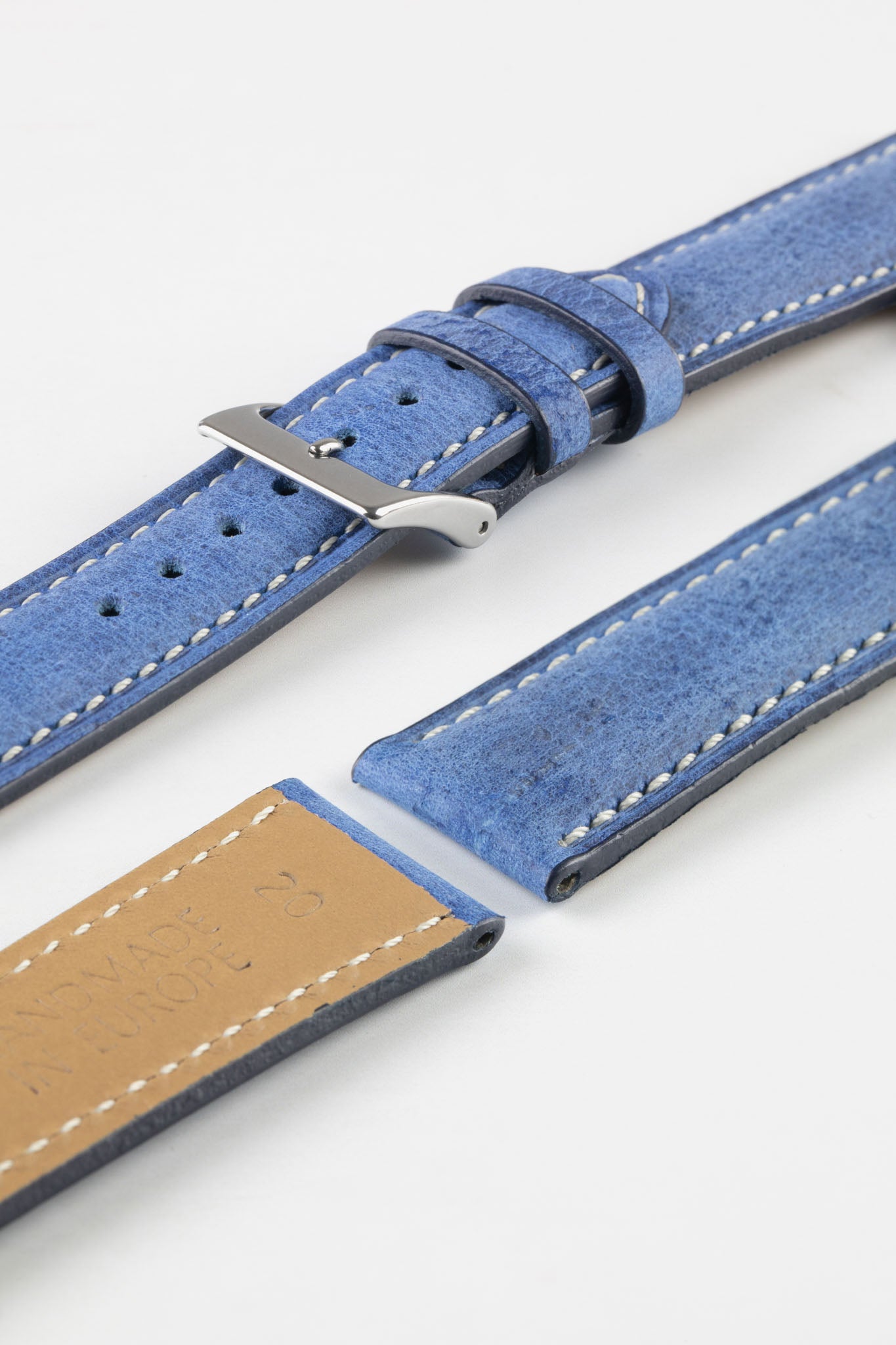 Pebro Genuine Antelope Watch Strap in Blue | Watch Obsession