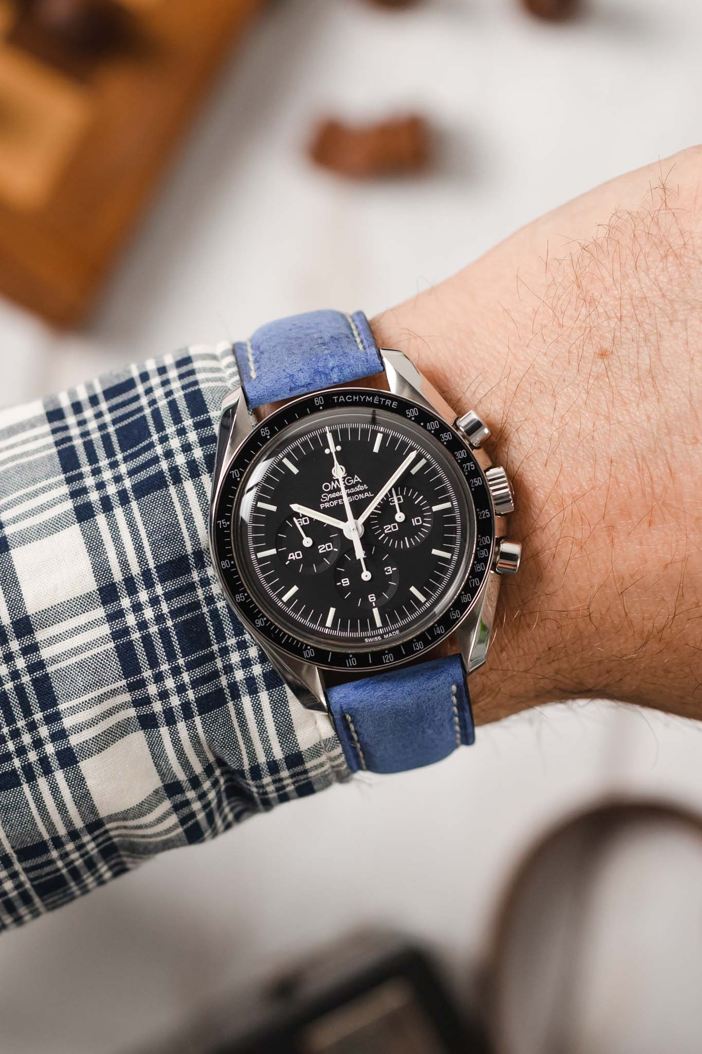 Pebro Genuine Antelope Watch Strap in Blue | Watch Obsession