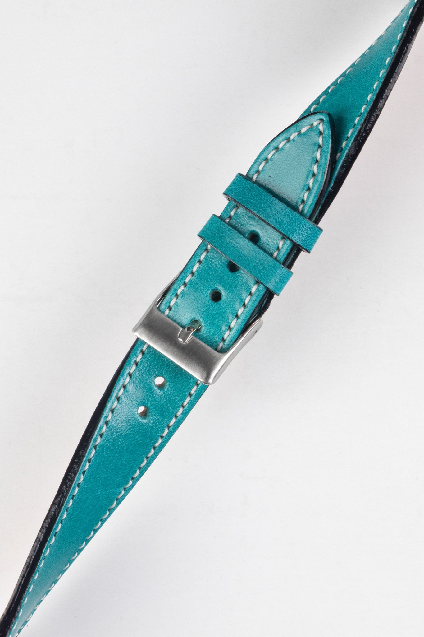 Pebro VIBRANT Genuine Leather Watch Strap in PETROL BLUE