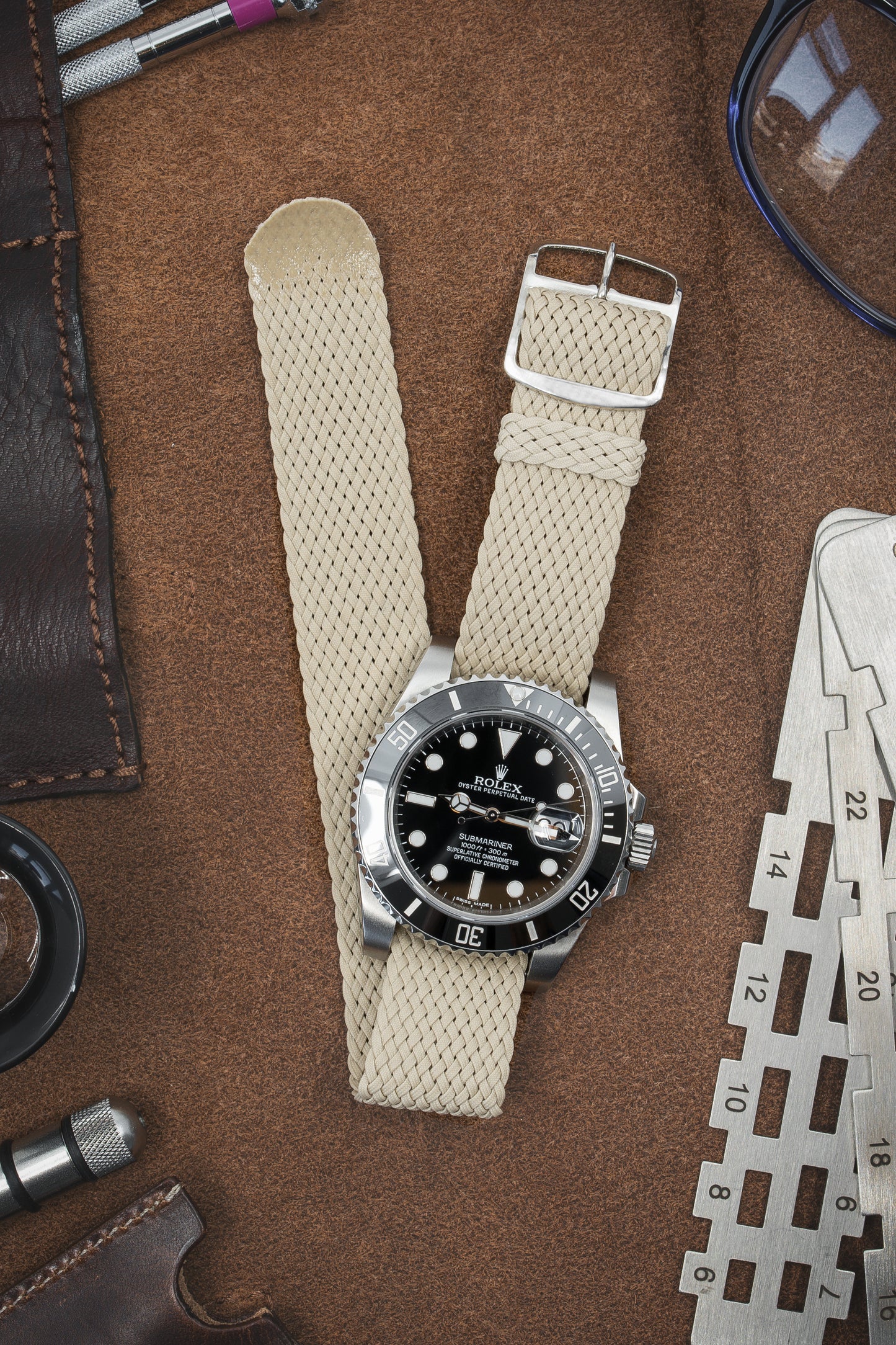 Beige Perlon Watch Strap | Buy Online | Watch Obsession UK