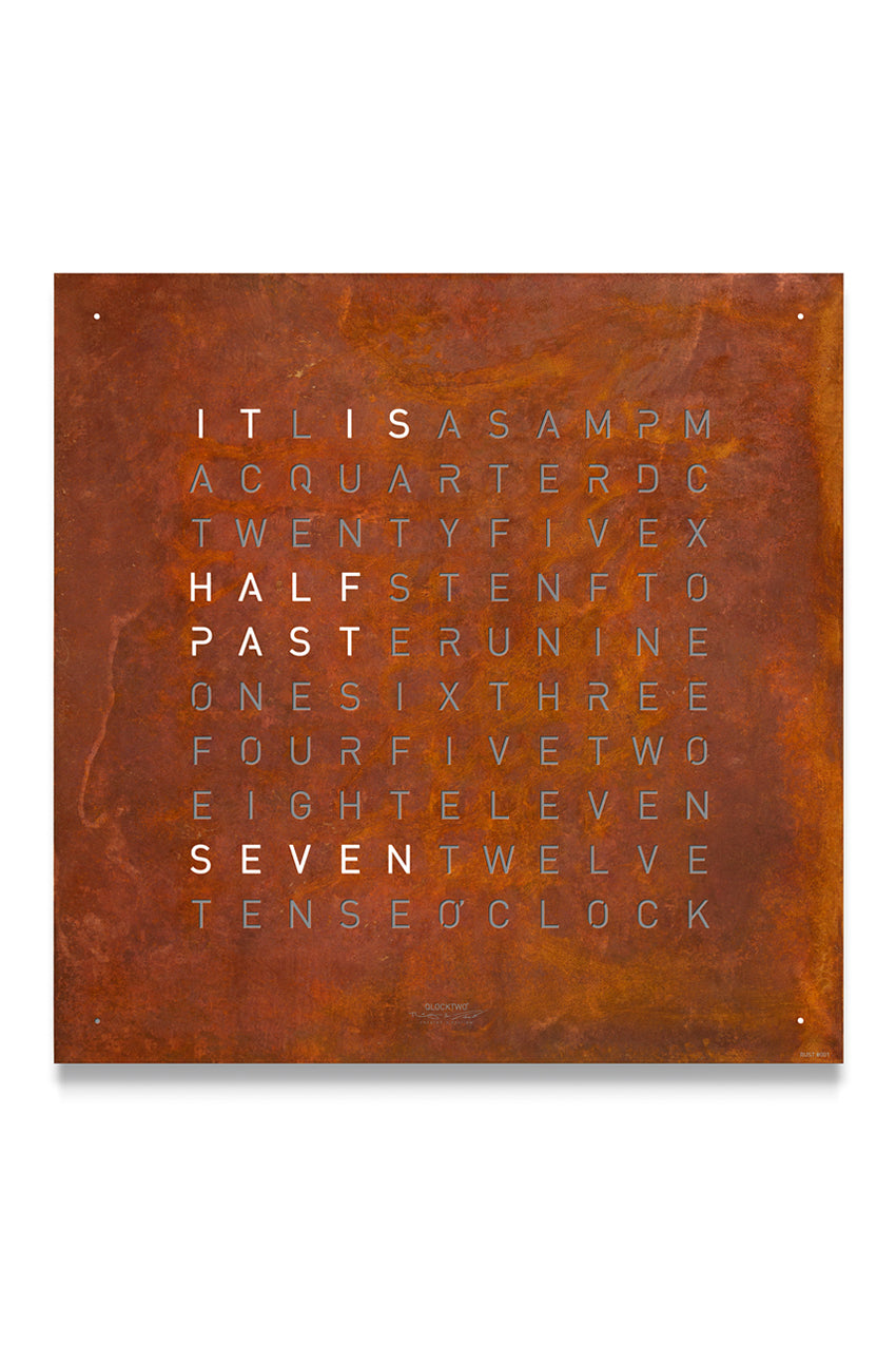 Rust Wall Clock | QlockTwo Creator's Edition | Watch Obsession