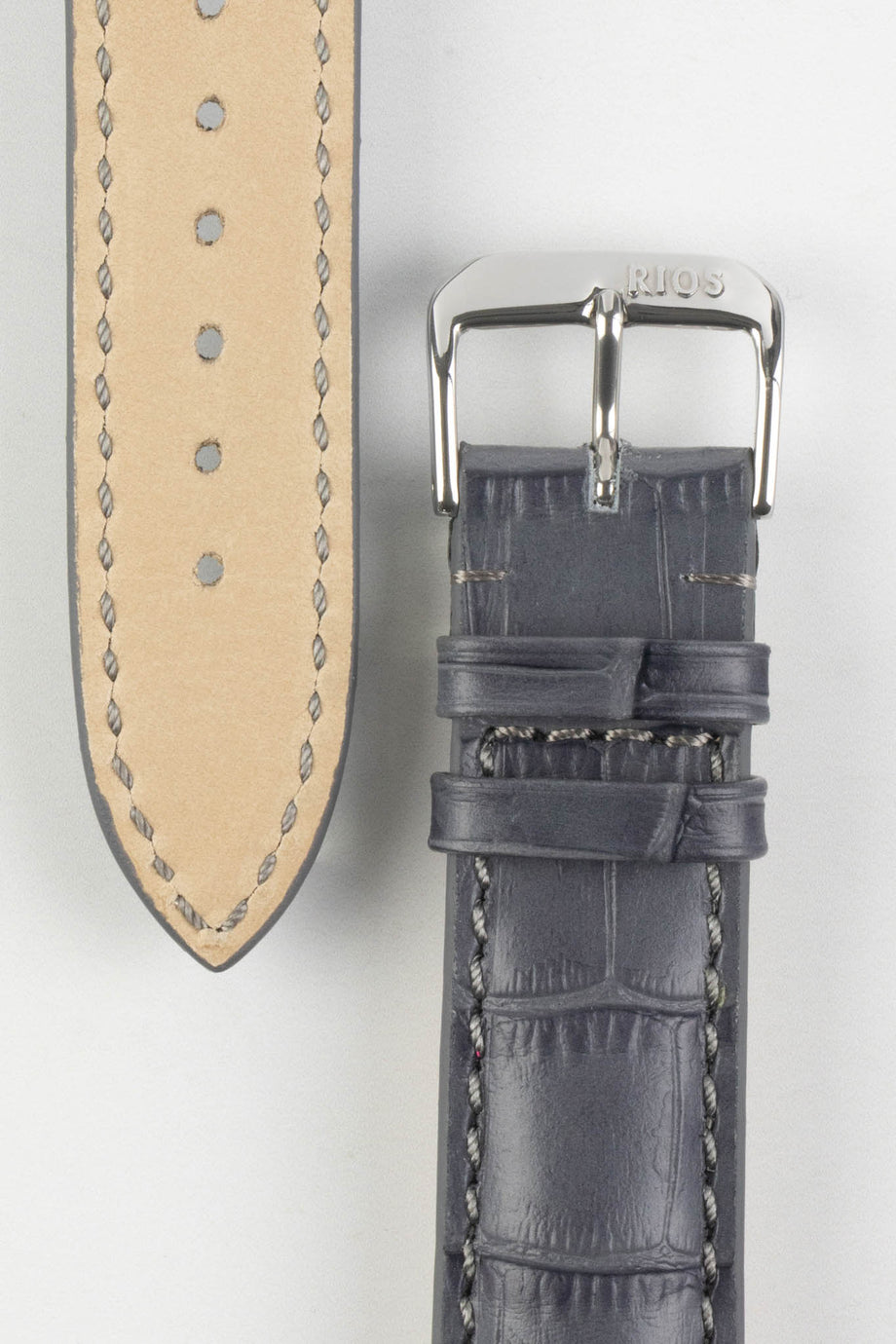 Grey Alligator-Embossed Strap | RIOS1931 | WatchObsession – Watch Obsession
