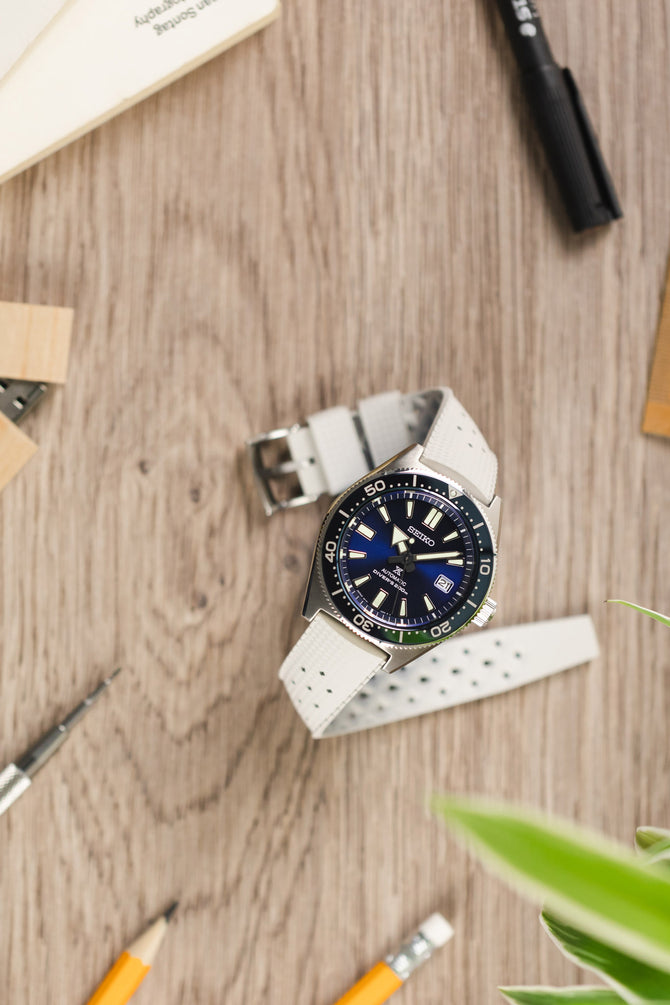 Tropic Rubber Watch Strap in Light Grey | WatchObsession – Watch Obsession