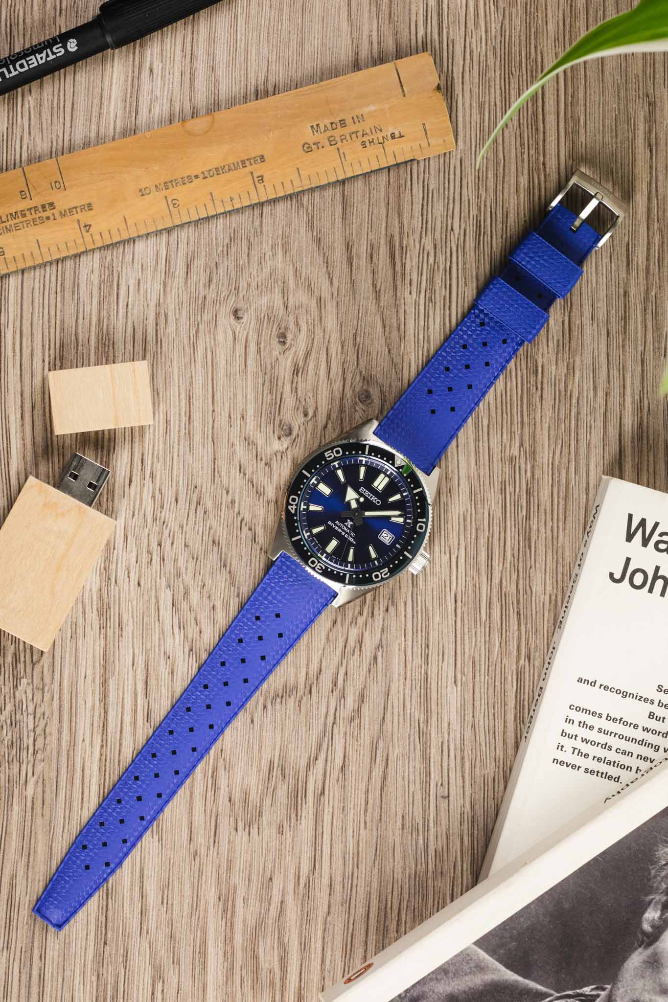 Blue Tropic Watch Strap | Textured Rubber | WatchObsession