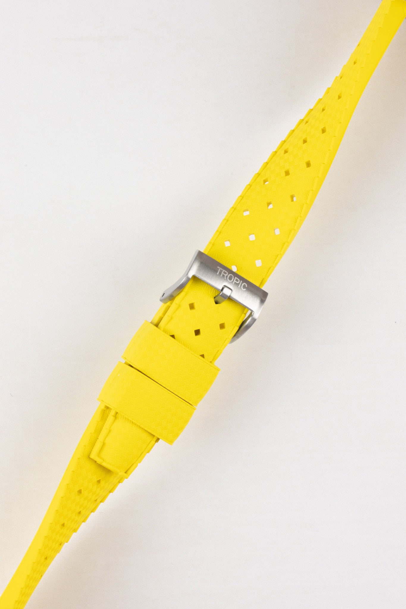 TROPIC Textured Rubber Diving Strap in YELLOW | WatchObsession