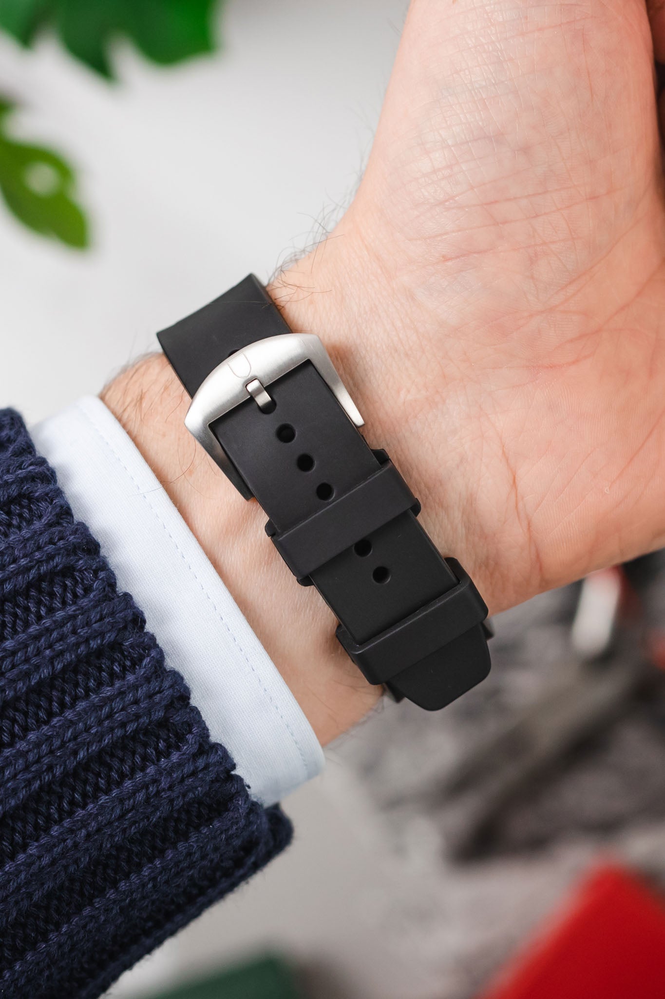 Tudor Chrono Rubber Strap in Black | Vanguard | WO