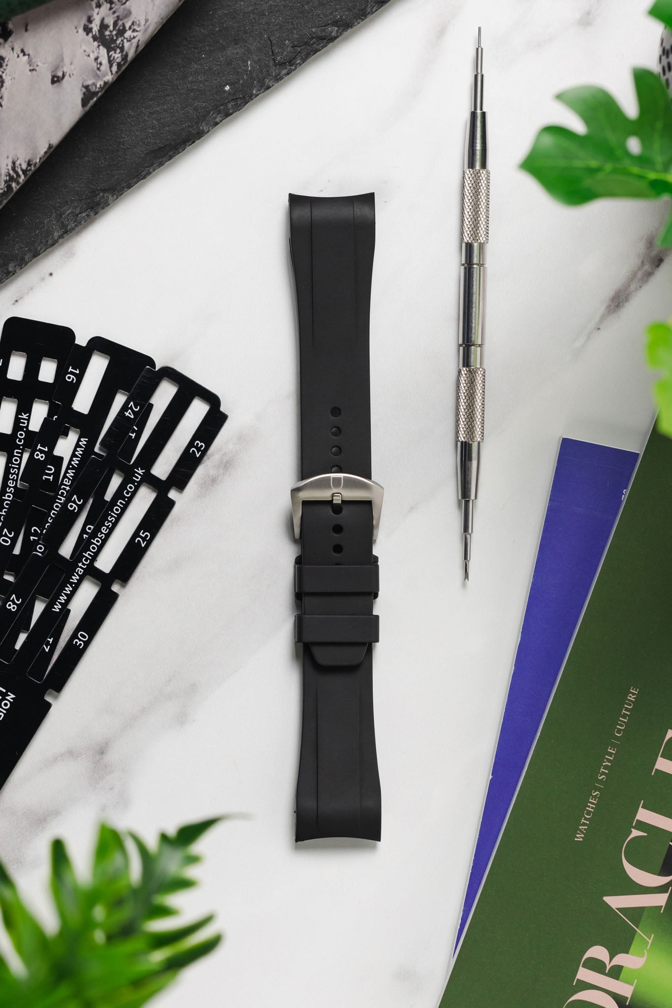 Tudor Chrono Rubber Strap in Black | Vanguard | WO