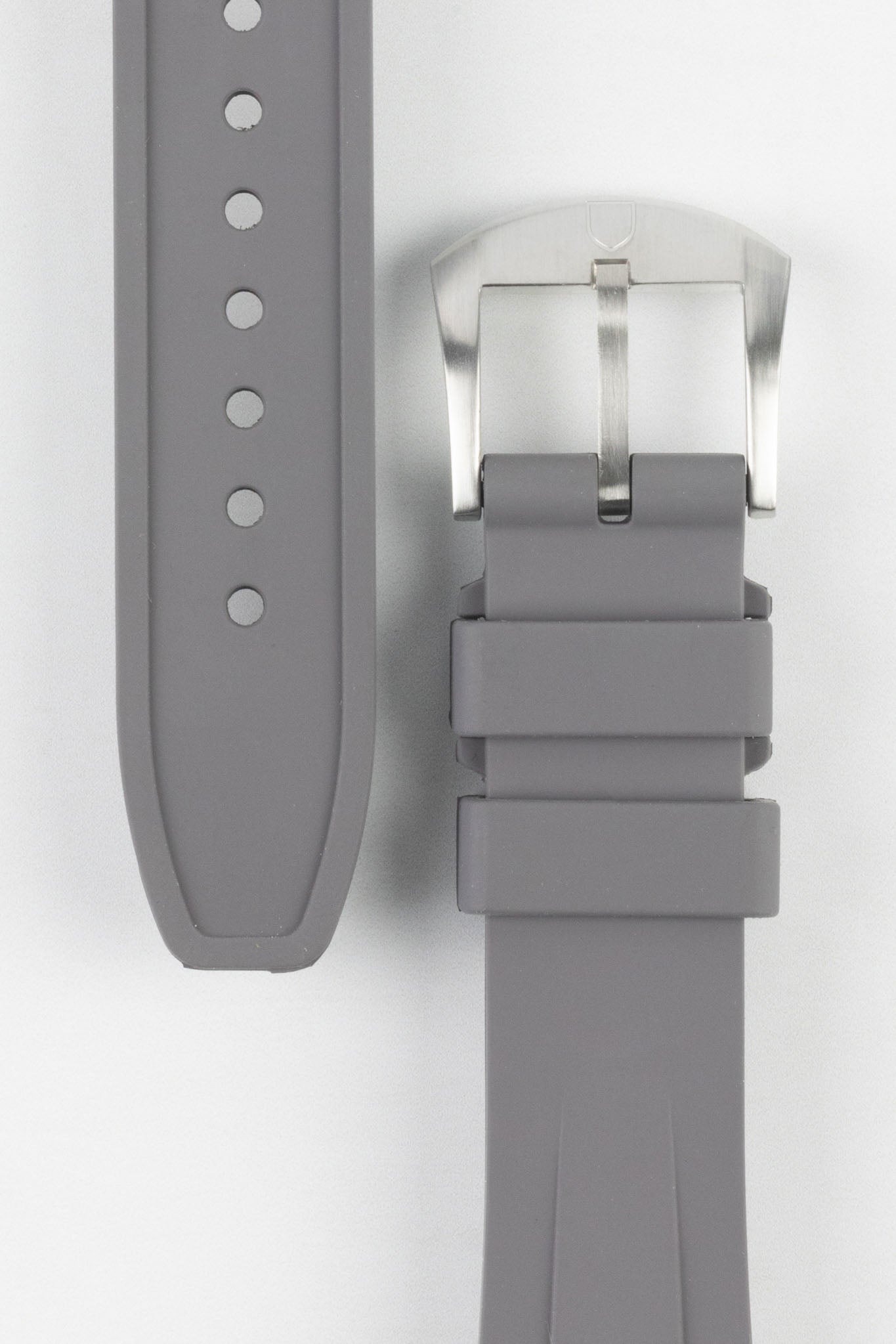 VANGUARD Curved Rubber Watch Strap for Tudor Black Bay '58 - GREY