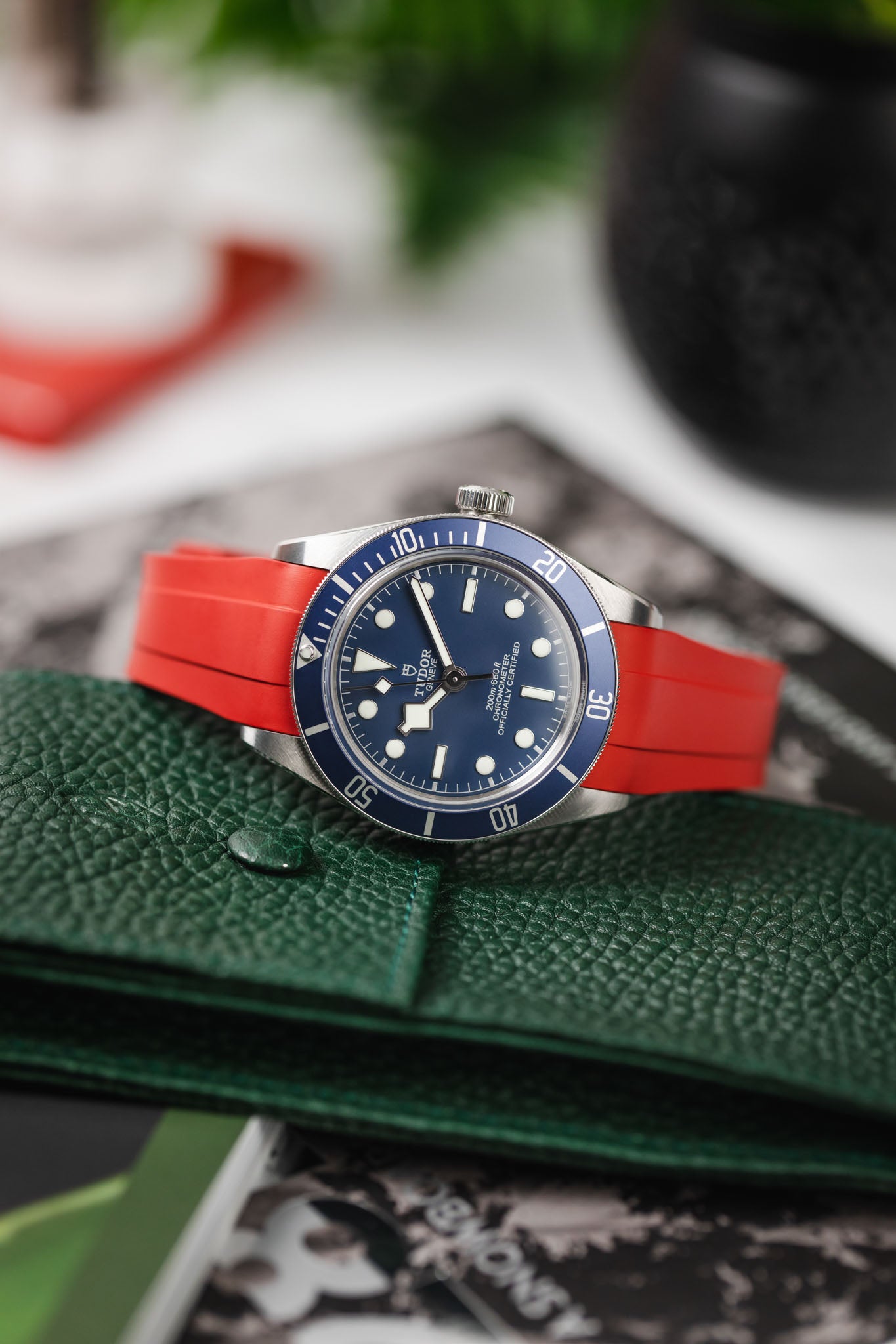 Watch Strap for Tudor Black Bay in Red | Vanguard | WO